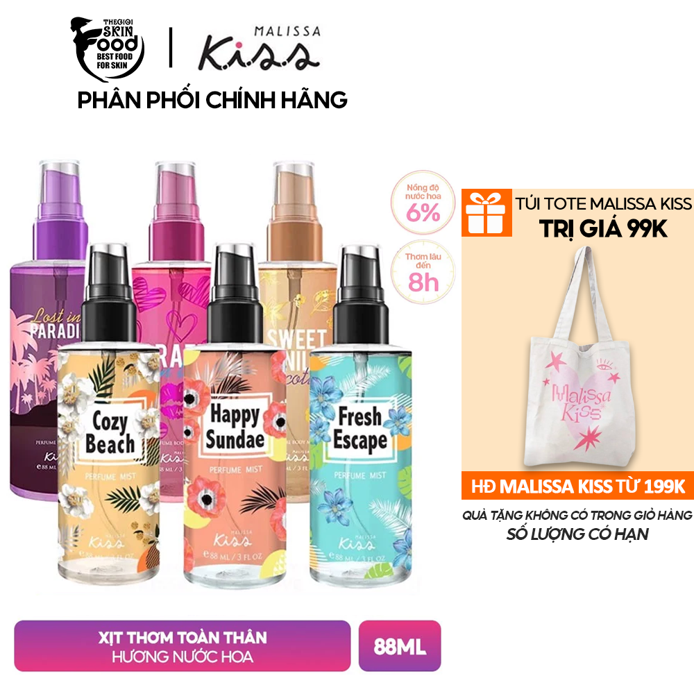 Xịt Thơm Toàn Thân Hương Nước Hoa Malissa Kiss Body Mist 88ml – THẾ ...