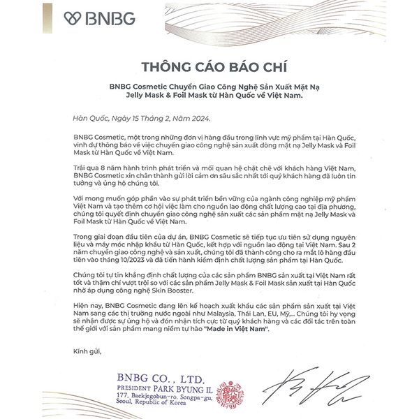 BNBG – THẾ GIỚI SKINFOOD