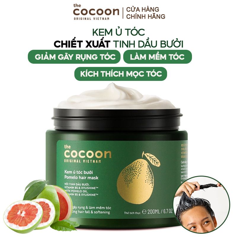 Kem Ủ Tóc Bưởi Cocoon Giảm Gãy Rụng Tóc Mềm Mượt 200ml – THẾ GIỚI SKINFOOD