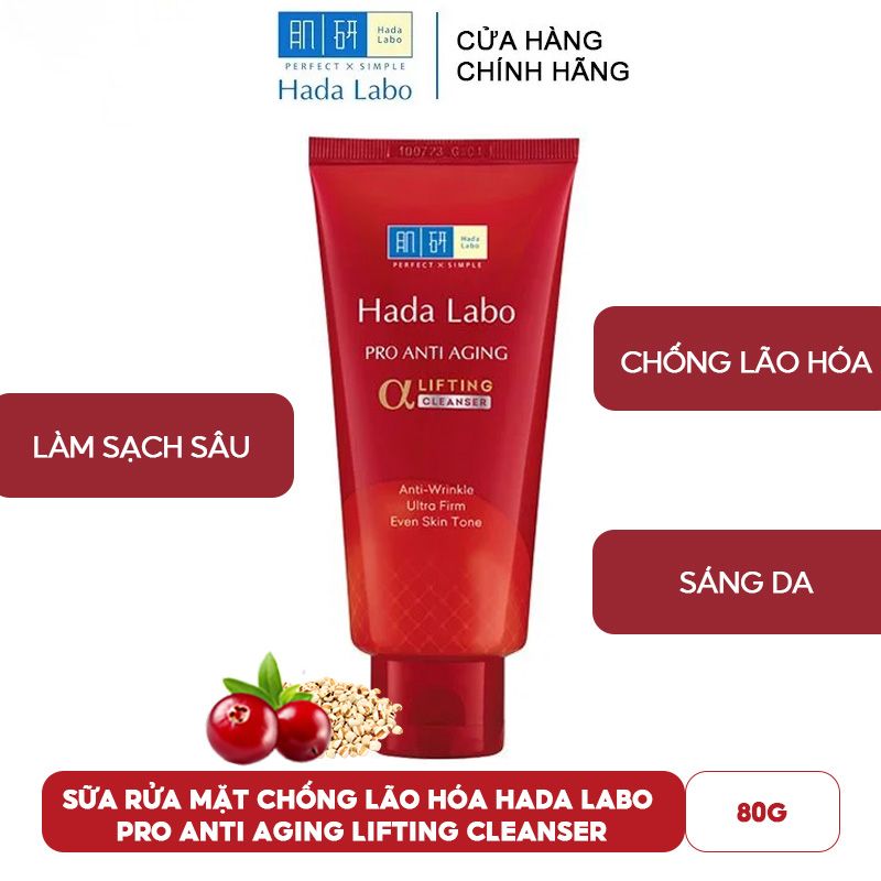 Sữa Rửa Mặt Chống Lão Hóa Hada Labo Pro Anti Aging Lifting Cleanser ...