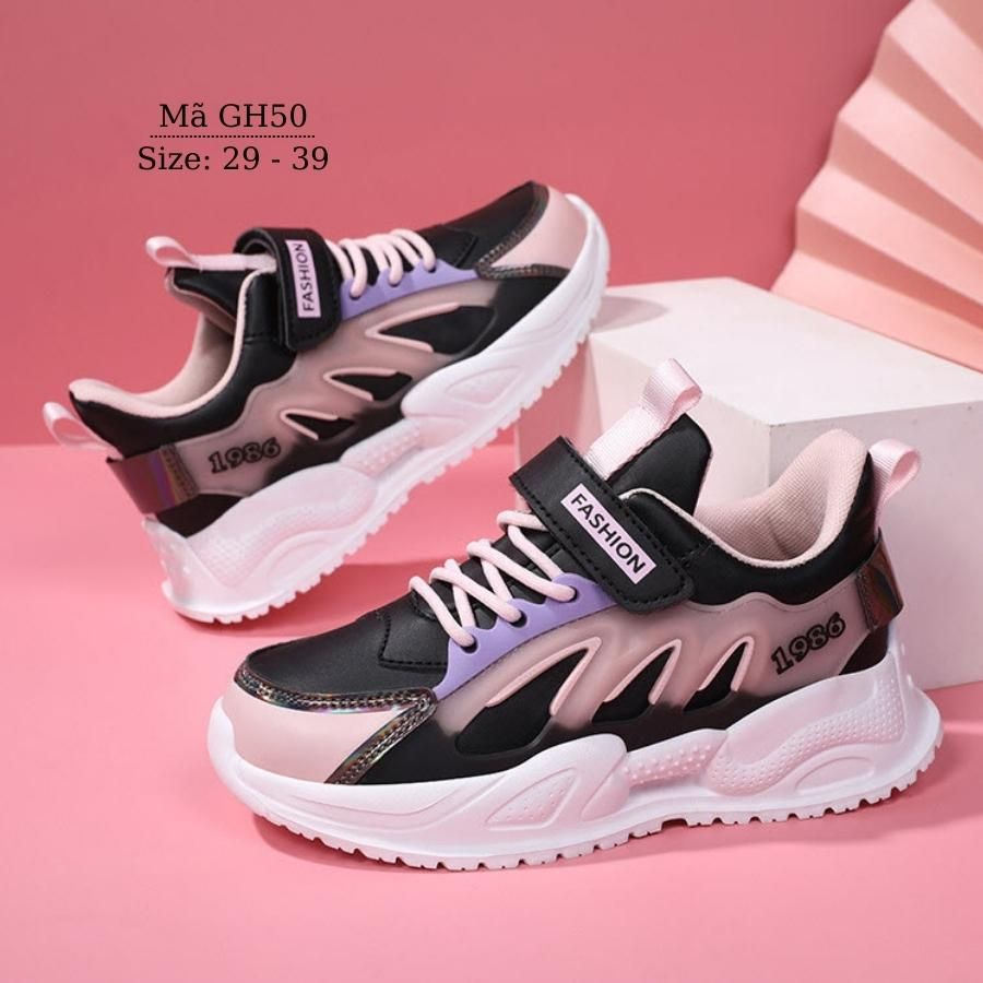 Giày thể thao cho bé gái 4 - 12 tuổi siêu nhẹ êm chân phong cách GH50 ...