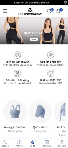 Thiết kế website Thời trang - EGA Sportswear | Themes Store Haravan