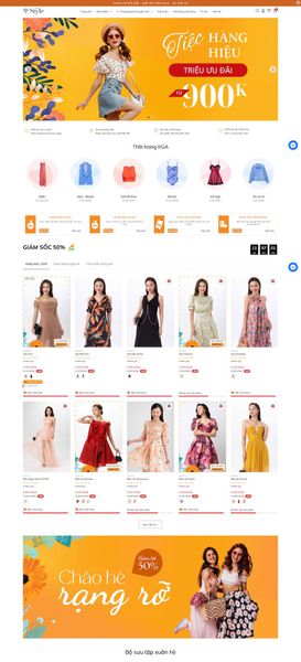 Thiết kế website Thời trang - EGA Style | Themes Store Haravan