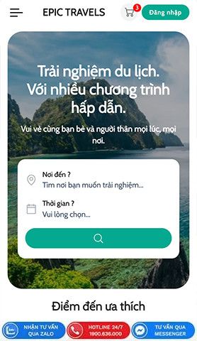 Thiết kế website Doanh nghiệp - Epic Travels | Themes Store Haravan