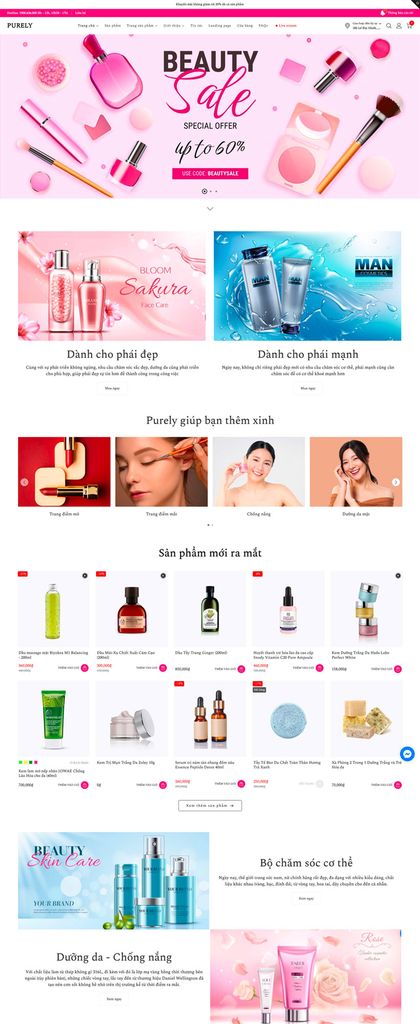 Mỹ phẩm - Làm đẹp - Purely | Themes Store Haravan