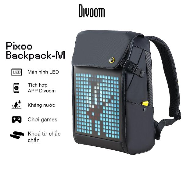 Balo Divoom Pixoo Backpack-M màn hình LED thông minh, sáng tạo Hàng Ch – iCenter.vn