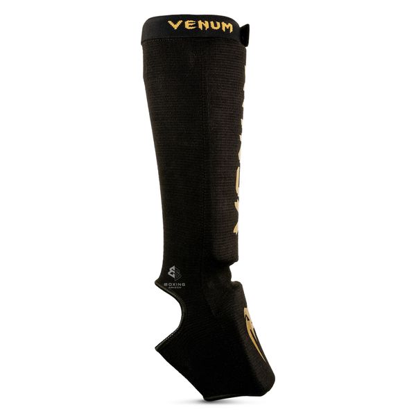 Bảo Hộ Chân Venum Kontact Shin Guards - Black/Gold | Saigon Sport