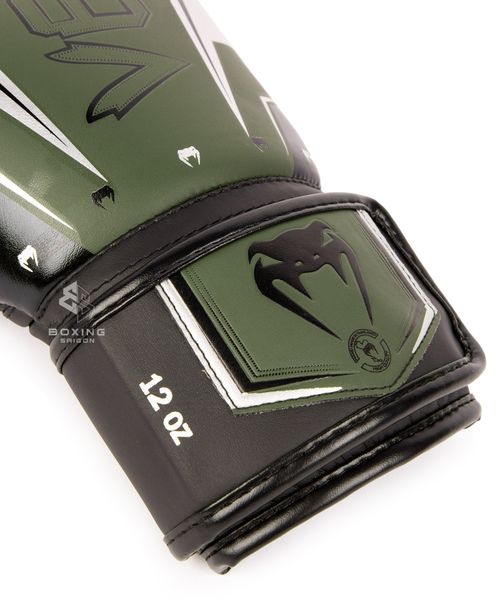 Găng Venum Elite Evo Boxing Gloves - Khaki/Silver | Saigon Sport