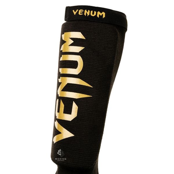 Bảo Hộ Chân Venum Kontact Shin Guards - Black/Gold | Boxing Saigon