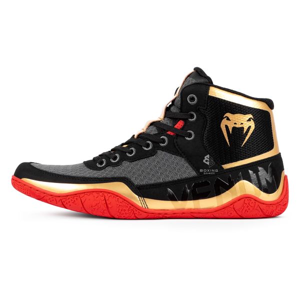 Giày Venum Elite Wrestling Shoes - Black/Gold/Red | Boxing Saigon