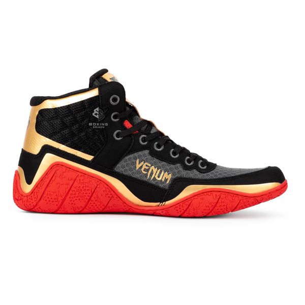 Giày Venum Elite Wrestling Shoes - Black/Gold/Red | Boxing Saigon