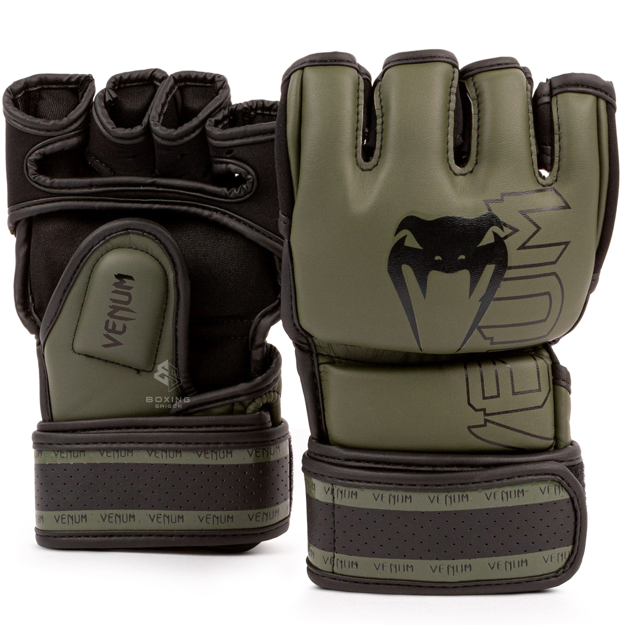 Găng Tay Venum Impact 2.0 MMA Gloves - Khaki/Black | Boxing Saigon