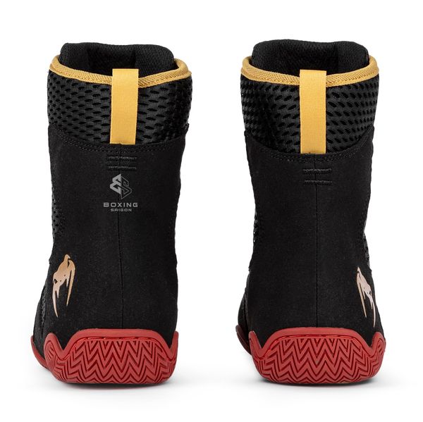 Giày Venum Contender Boxing Shoes - Black/Gold/Red | Saigon Sport