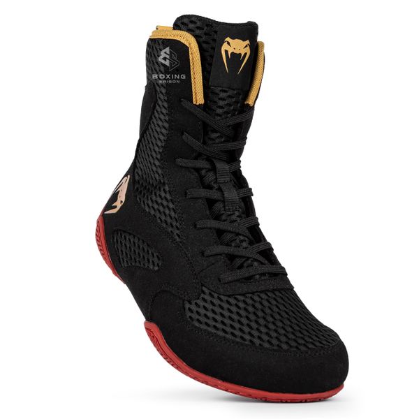Giày Venum Contender Boxing Shoes - Black/Gold/Red | Saigon Sport