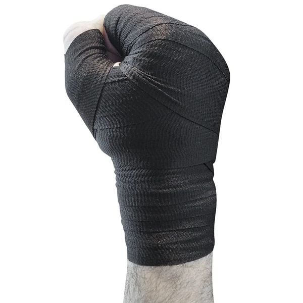 Băng Gạc Meister Traditional Elastic Gauze Hand Wraps - Black | Boxing ...