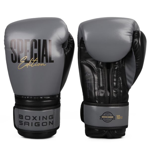 Găng Tay Boxing Saigon Special Edition Gloves - Grey