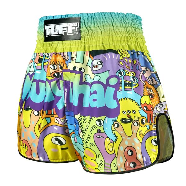 Quần TUFF TUF-RMS107-MTC Muay Thai Boxing Shorts High-Cut Retro Style ...