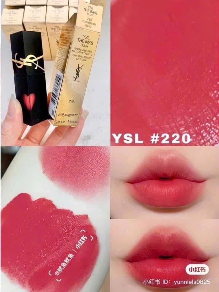 Son Kem YSL The Inks Blur 220 Strawberry Thrill – Thế Giới Son Môi
