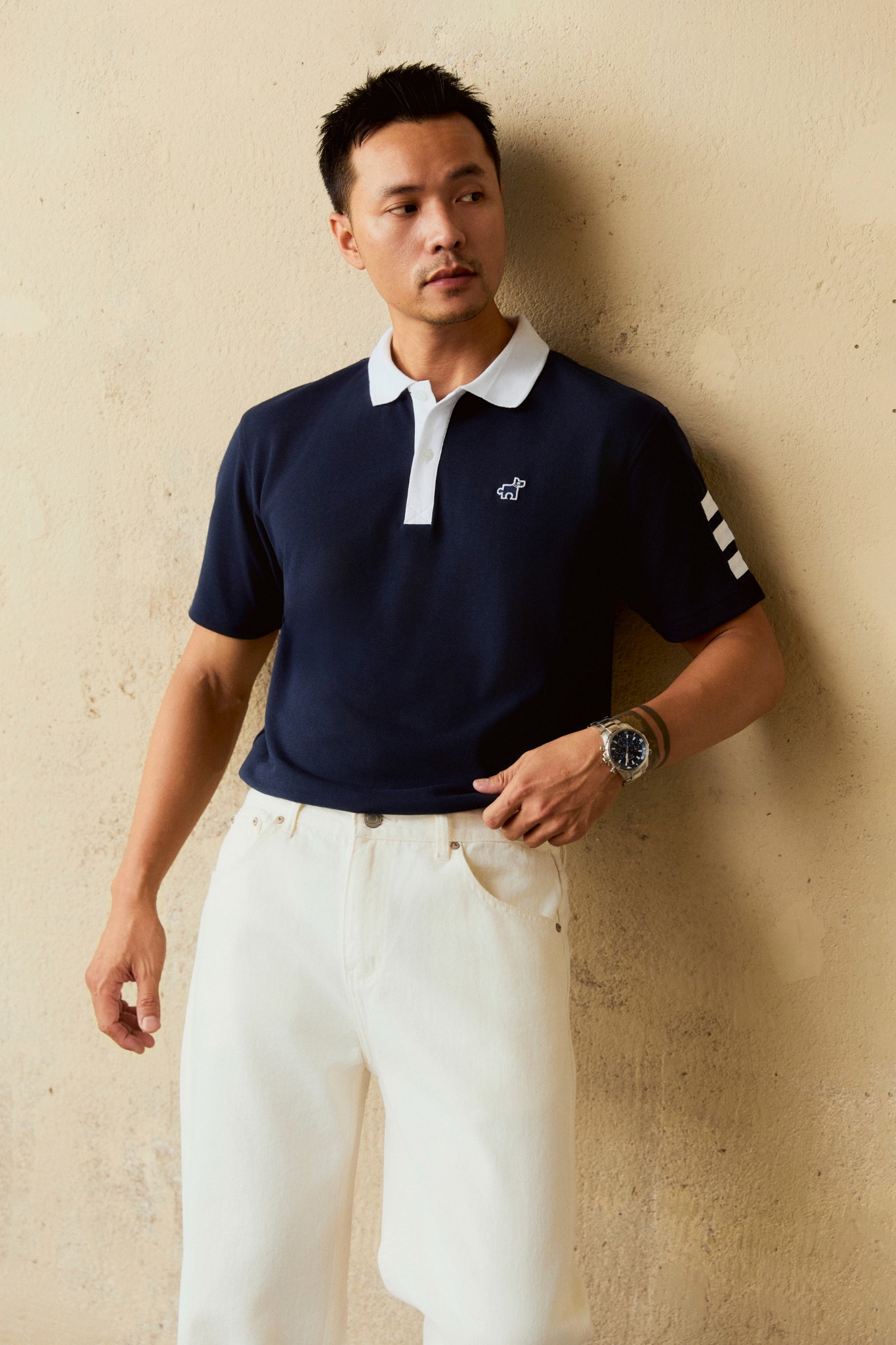 Áo Polo Deep Blue The White Lines – SomeHow