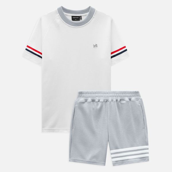 Set White T-shirt Bluered Short – SomeHow