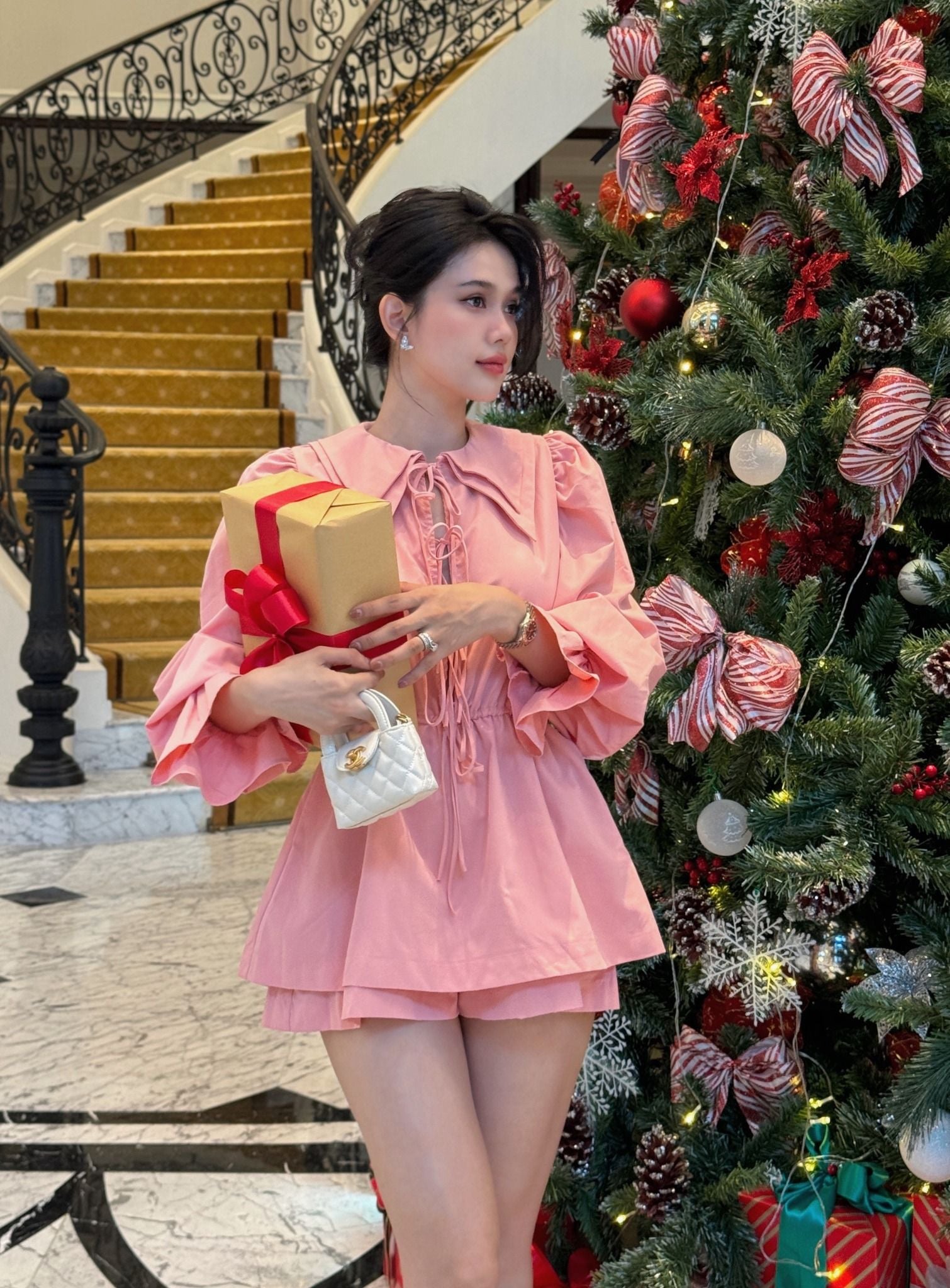 Đầm Ngắn Long Pump Sleeves Front String – SomeHow