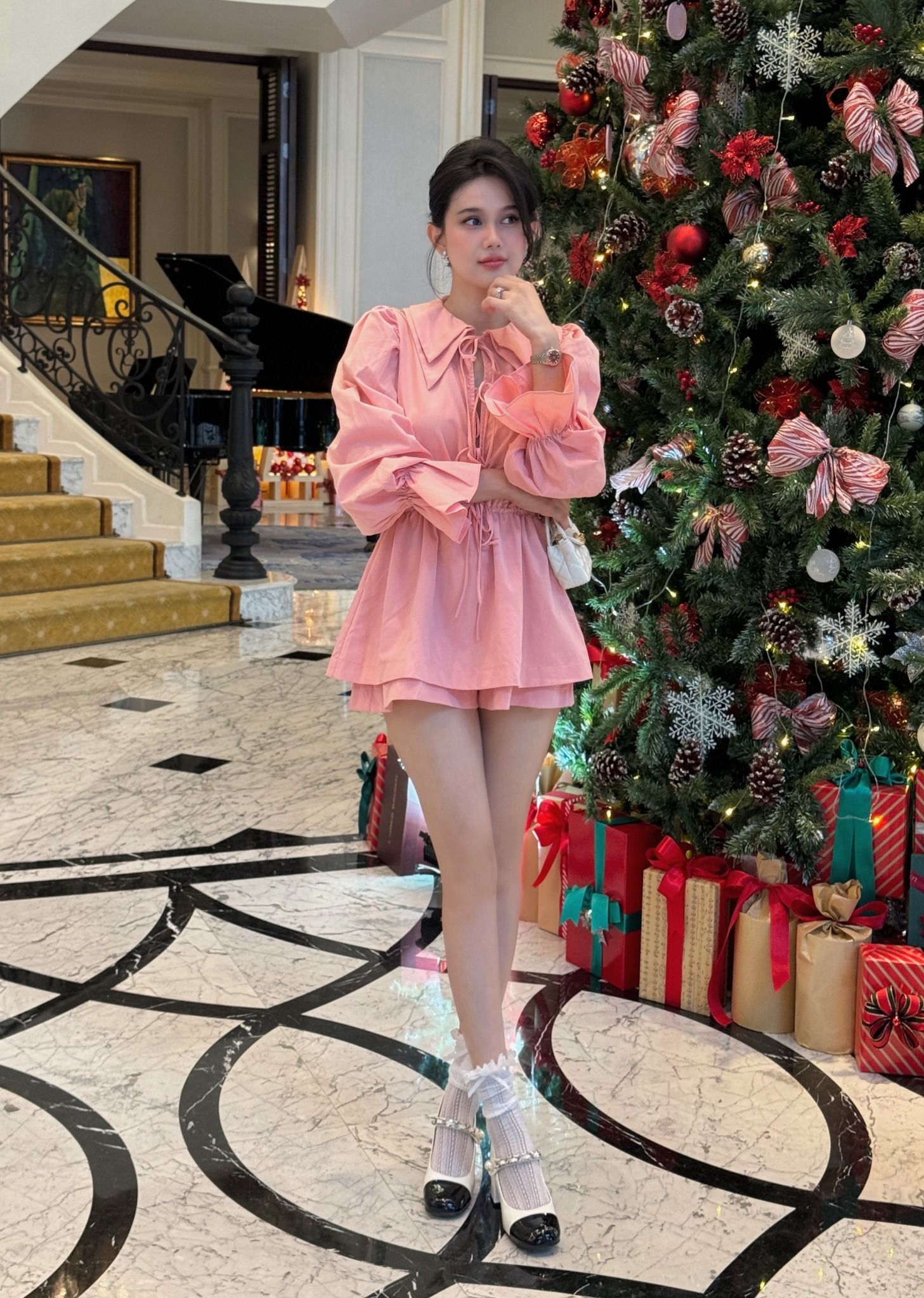 Đầm Ngắn Long Pump Sleeves Front String – SomeHow