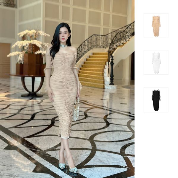 Đầm Dài Body Ruff Strapless – SomeHow