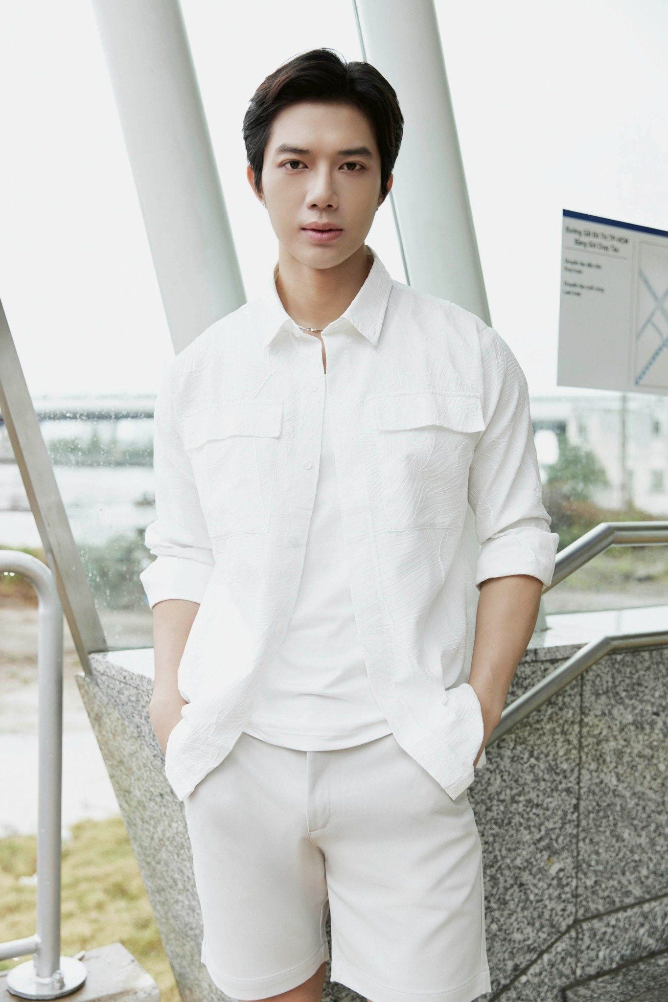 Áo Sơ Mi Relaxed Snap Line Pattern – SomeHow