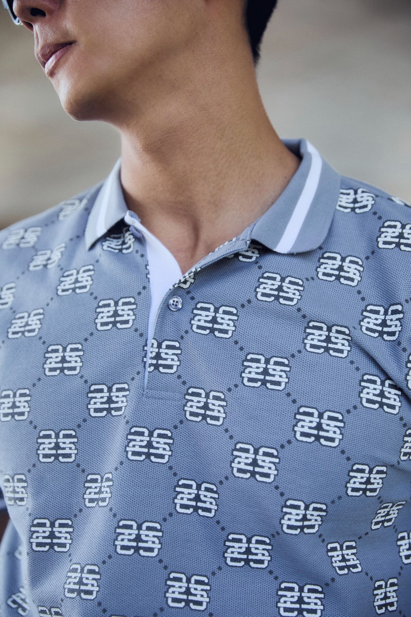 Áo Polo Subtle Pattern Gray – SomeHow