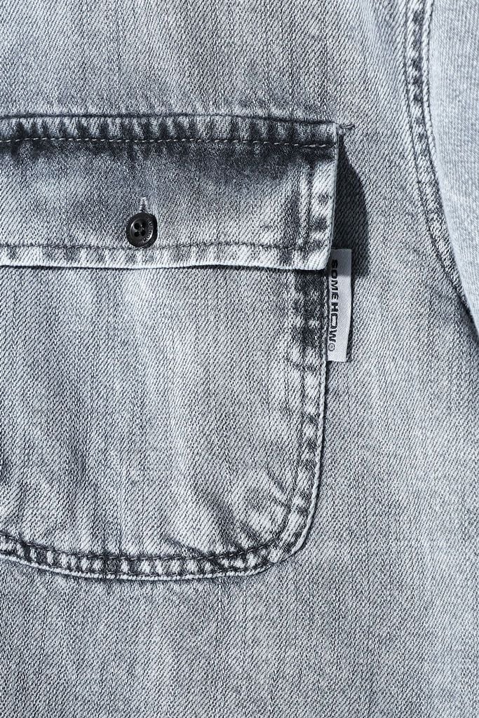 Set Shirt Short Denim Stand Col – SomeHow