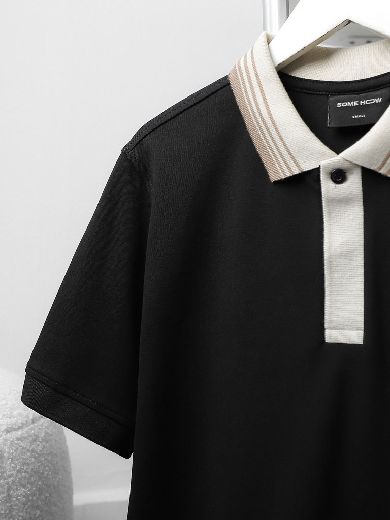 Áo Polo Hidden Beige Collarline – SomeHow