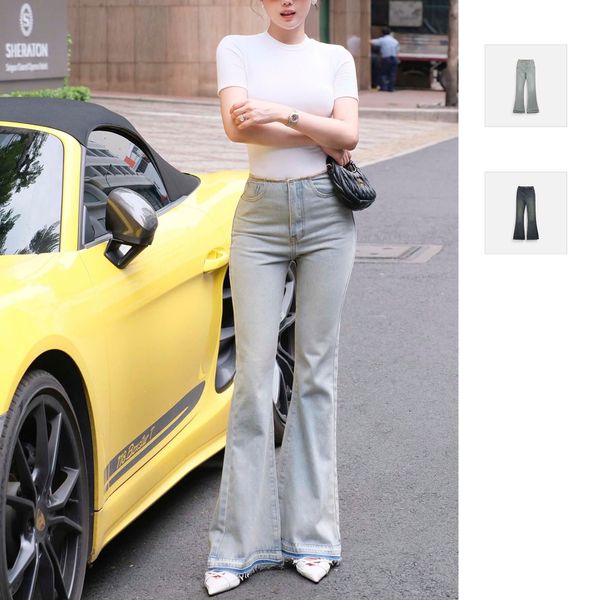 Quần Jean Flare Low Unsew Rise – SomeHow