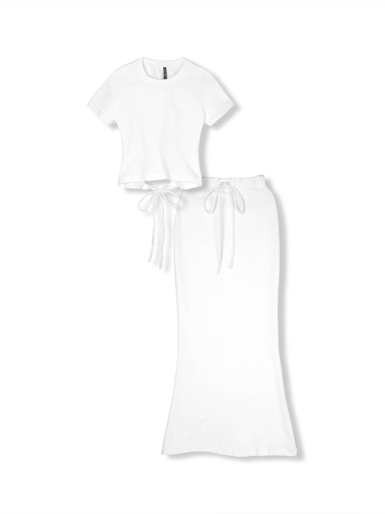 Set Crop T-shirt With Long String Skirt – SomeHow