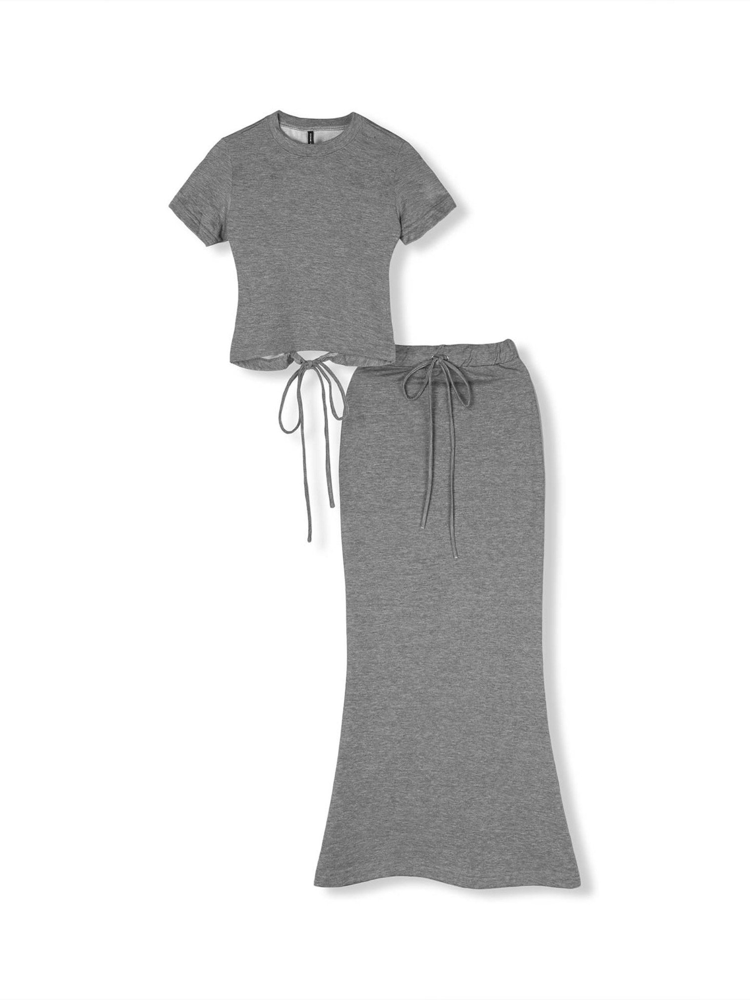 Set Crop T-shirt With Long String Skirt – Thun Da Cá Tici… – SomeHow