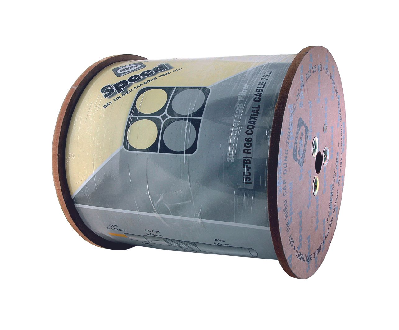 Dây cáp trục đồng Honjianda 75 Ω - 5C-FB 128 FIBER - 305 mét – HONJIANDA - Hoành Kiến Đạt