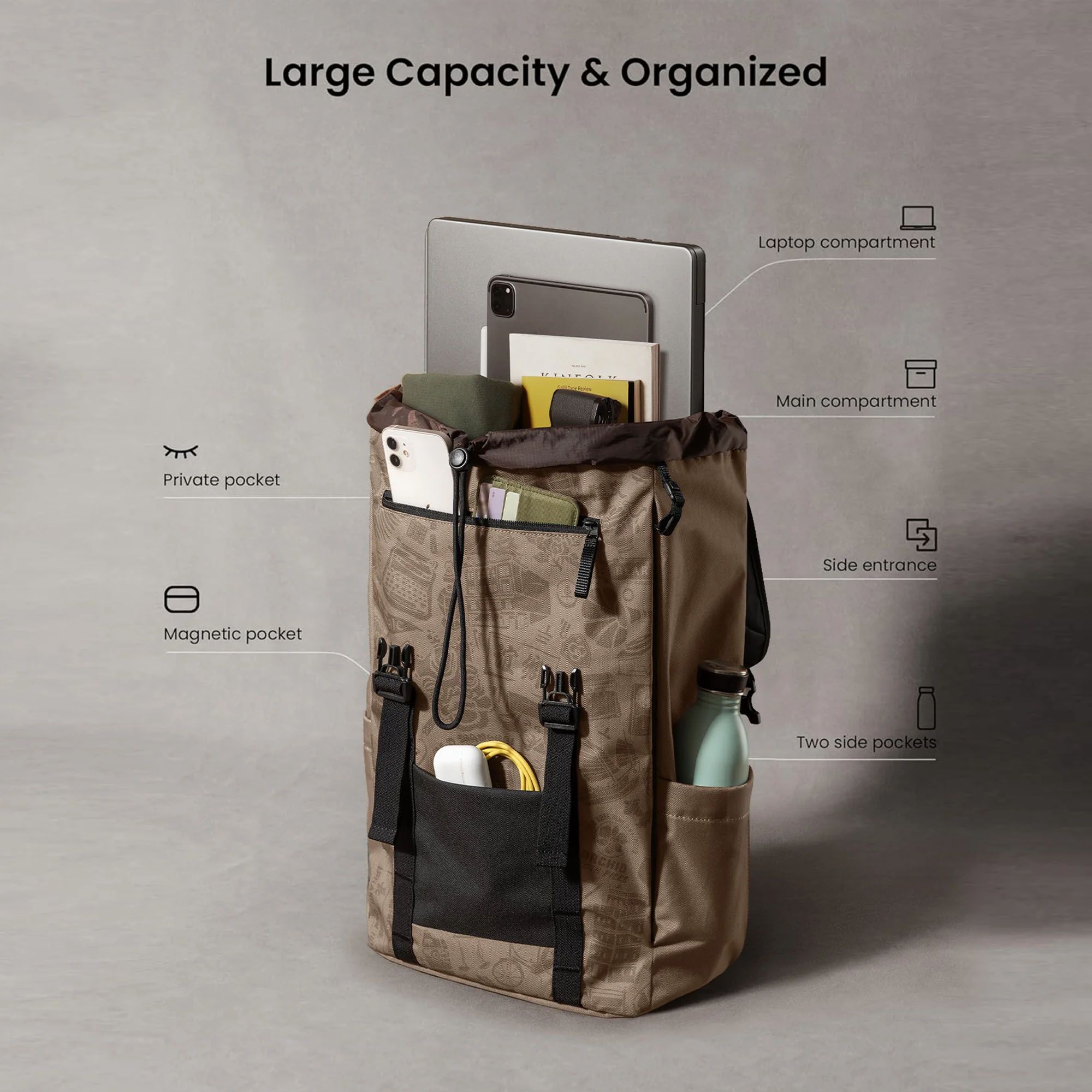 Tomtoc Limited Edition Vintpack 13-16 Brown TA1M1S2HQ | BaloCenter.com ...