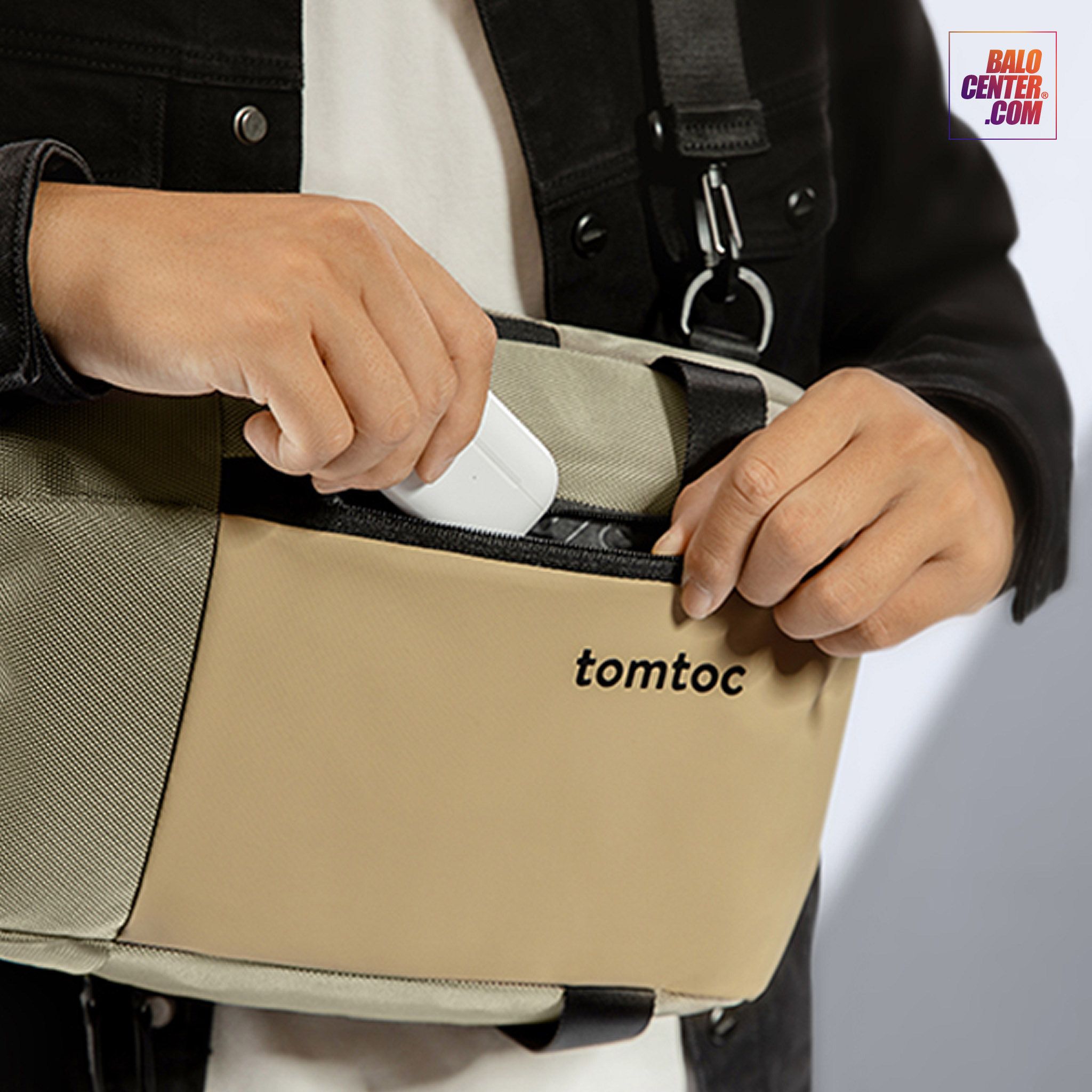 Tomtoc Crossbody EDC Sling Bag 11-Inch Khaki A54A1K1 | BaloCenter.com ...