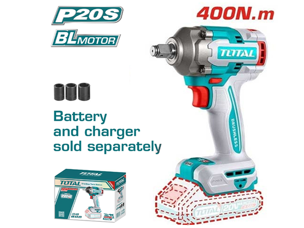Máy Siết Bulong Total TIWLI20401 – 400Nm, Đầu 1/2 Inch, Kèm 3 Đầu Tuýp ...