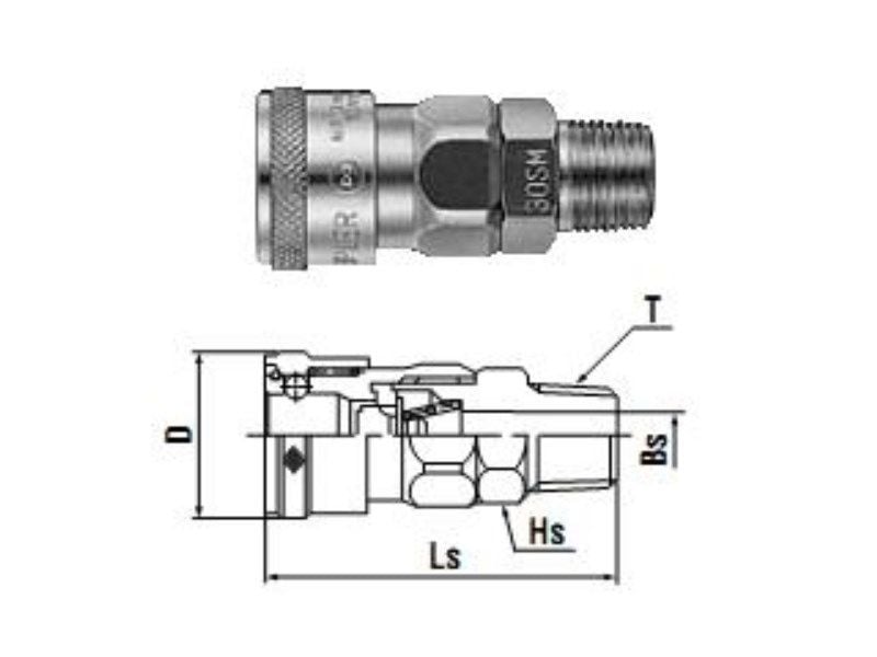 KHỚP NỐI NHANH NITTO 40SM – minhtriet.com.vn