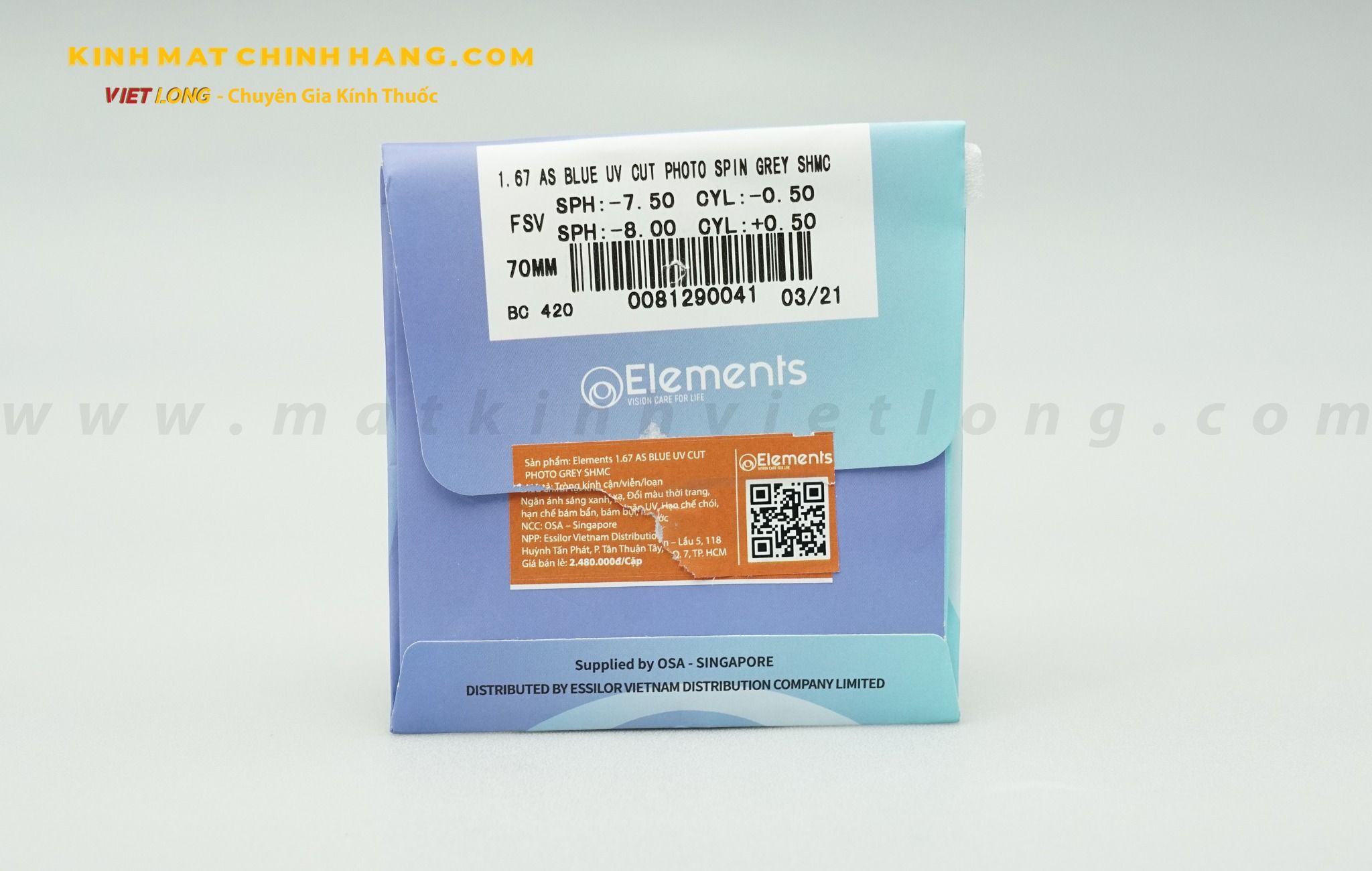 Tròng đổi màu Essilor Elements 1.67 – VIỆT LONG - Chăm sóc mắt với thời ...