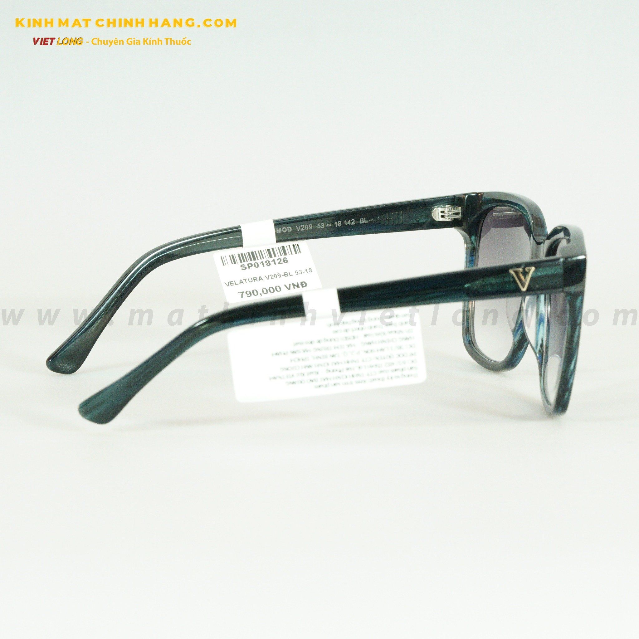 KÍNH MÁT VELATURA V209-BL 53-18 – VIỆT LONG - Chăm sóc mắt với thời trang