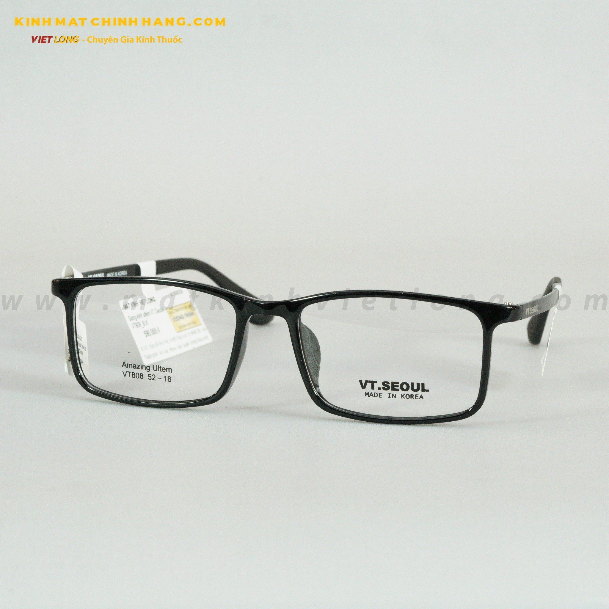 GỌNG KÍNH SEOUL VT808-BLK 52-18 – VIỆT LONG - Chăm sóc mắt với thời trang