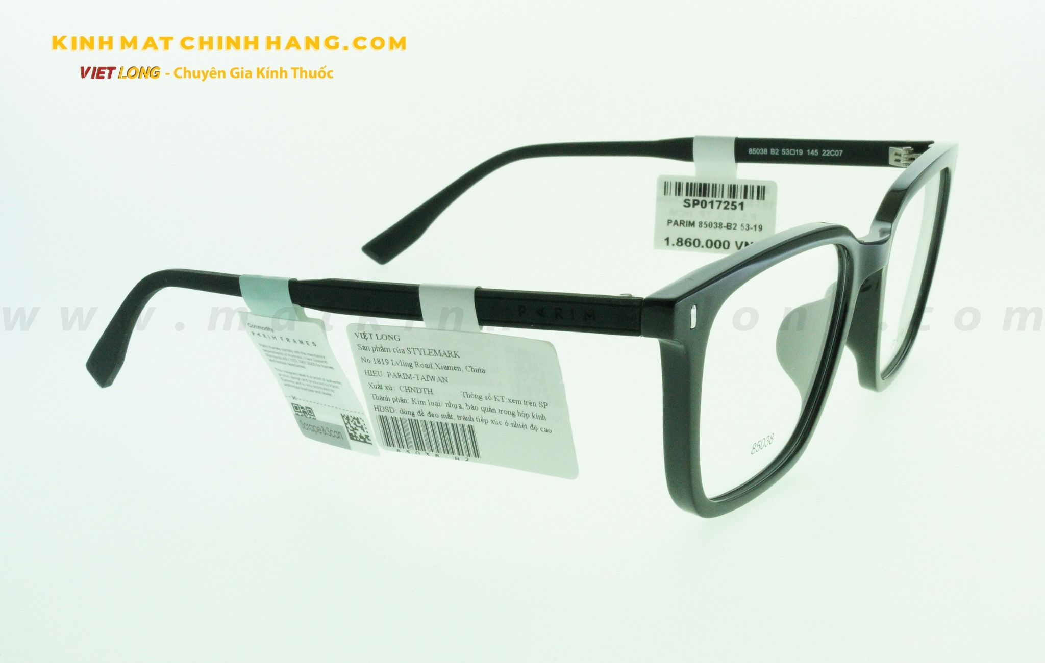 GỌNG KÍNH PARIM 85038-B2 53-19 – VIỆT LONG - Chăm sóc mắt với thời trang