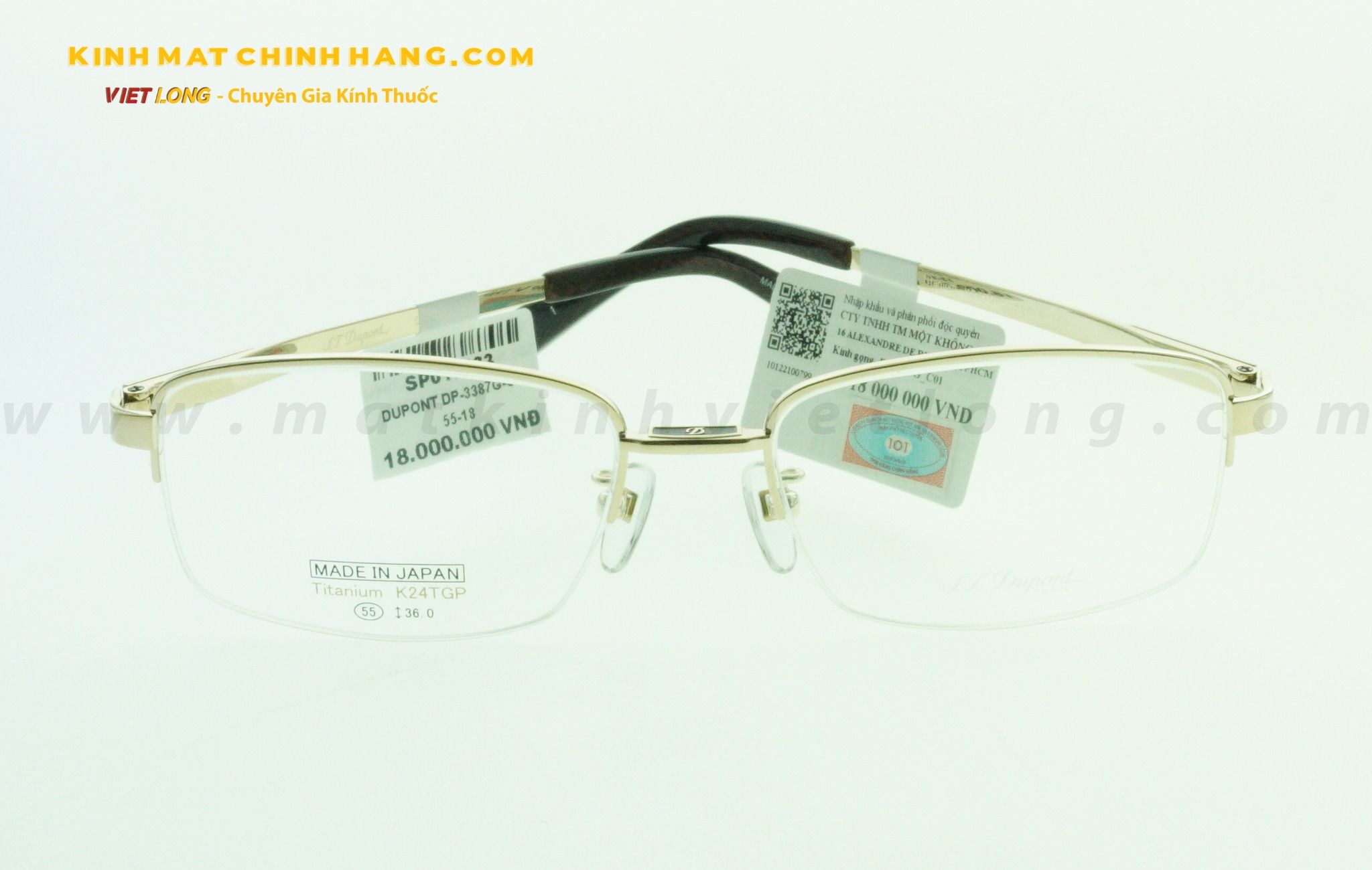 GỌNG KÍNH DUPONT DP-3387G-C01 55-18 – VIỆT LONG - Chăm sóc mắt với thời trang