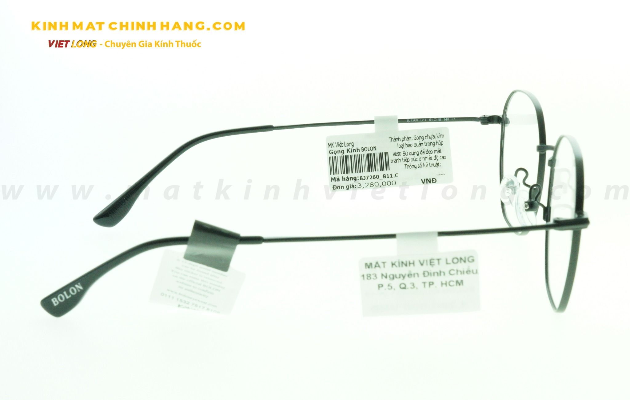 GỌNG KÍNH BOLON BJ7260-B11 51-18 – VIỆT LONG - Chăm sóc mắt với thời trang