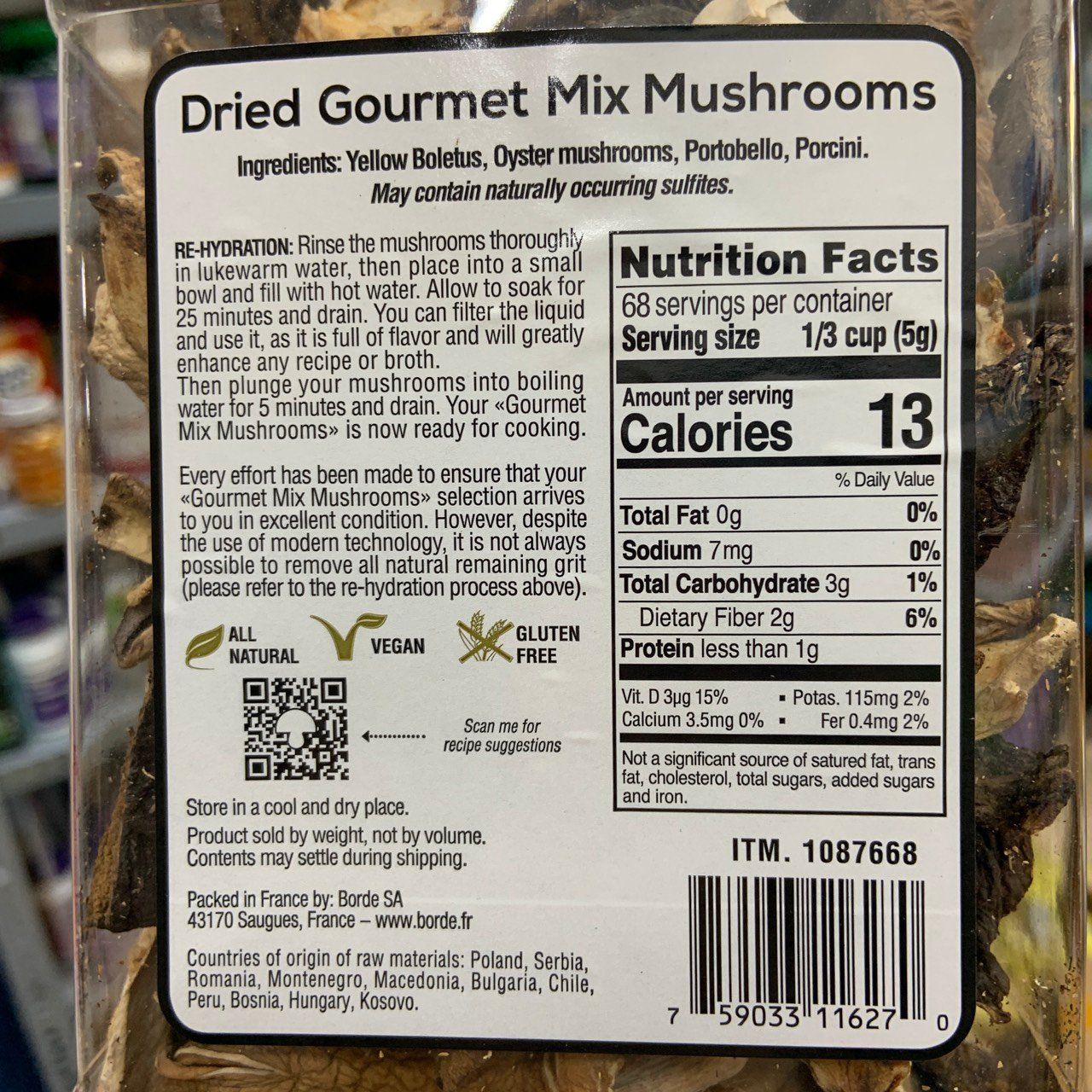 Nấm Hỗn Hợp Sấy Khô The Wild Mushroom Dried Gourmet Mix Mushrooms Eds