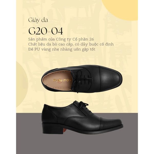 Giày Da G20-04 Chính Hãng Công ty Cổ phần 26 - Kiểu Giày Sĩ Quan Cấp T ...