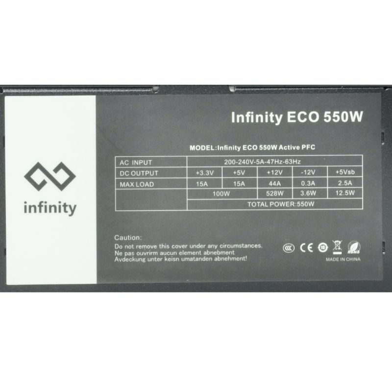 PSU - Nguồn máy tính Infinity ECO 550W Single Rail – True Power – Giải ...