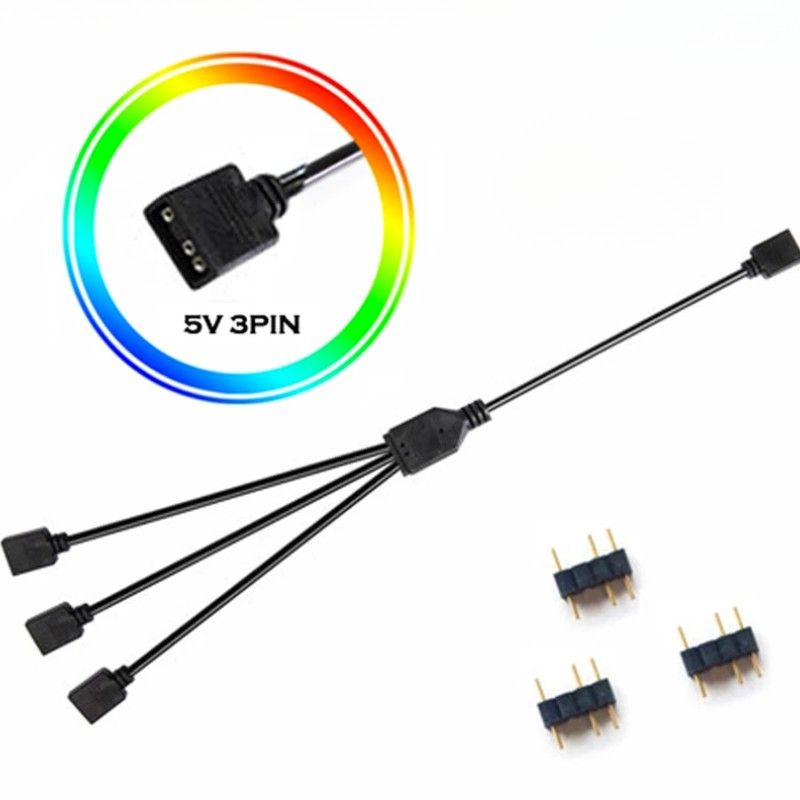 Dây chia ARGB 5v 3Pin 1 ra 3 - Thế Giới Gear x GEARVN - PC Gaming, Gaming Gear, Phụ kiện Gaming