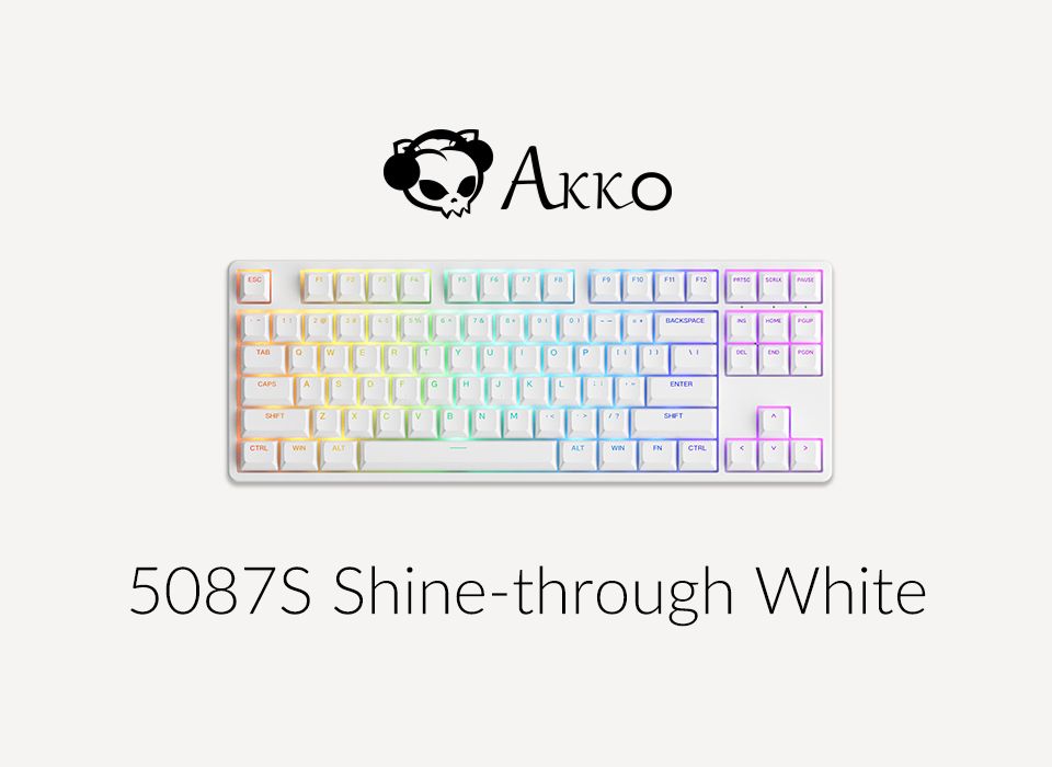 Bàn Phím Cơ Có Dây - AKKO 5087 RGB ASA - White / Type C / Hotswap ...